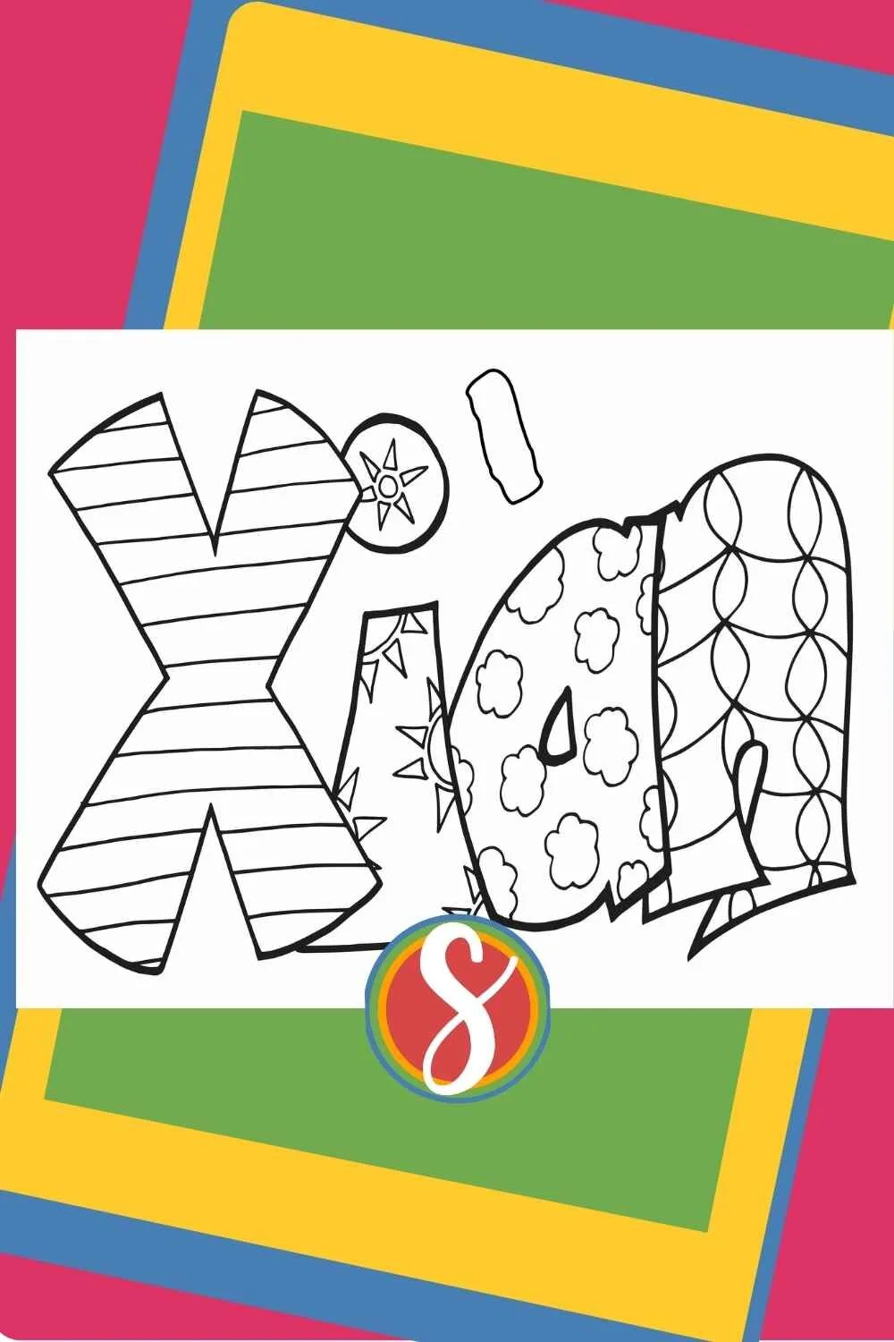 Xi'an - Free name coloring page — Stevie Doodles