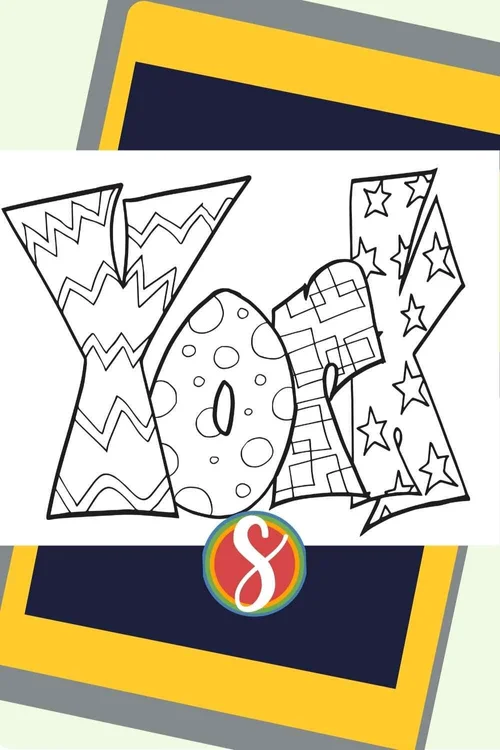 York - Free name coloring page — Stevie Doodles