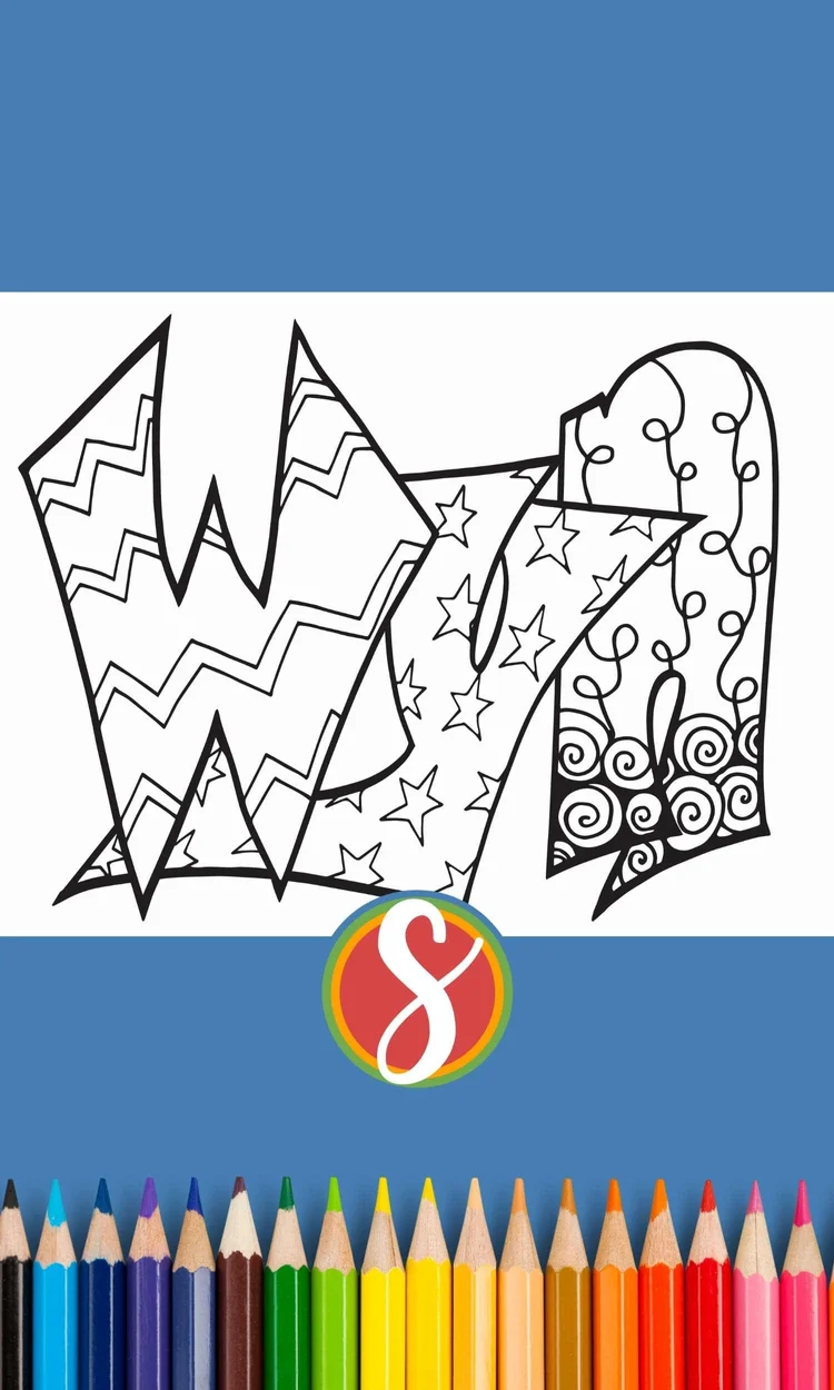 WYN - A Free Coloring Page — Stevie Doodles