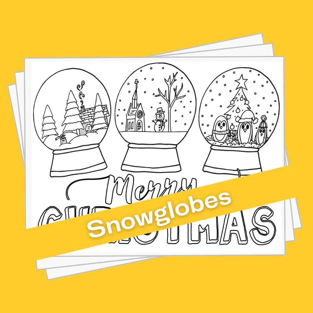cute snow globe coloring pages