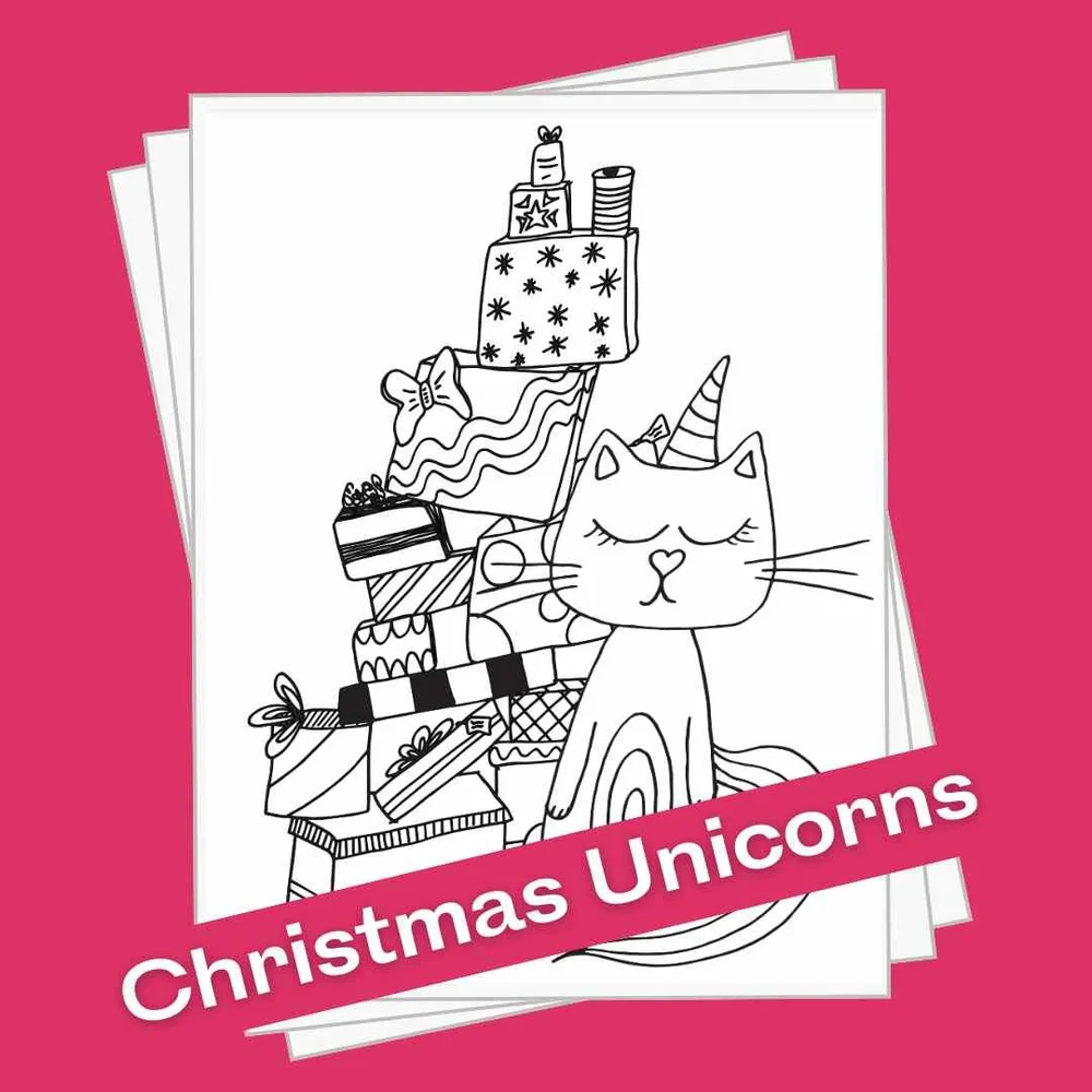 cat christmas coloring pages