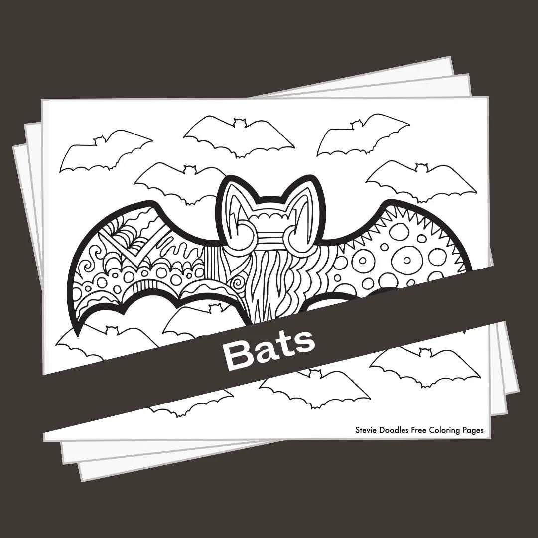 Coloring Bat Halloween Halloween Ghost With A Cute Bat