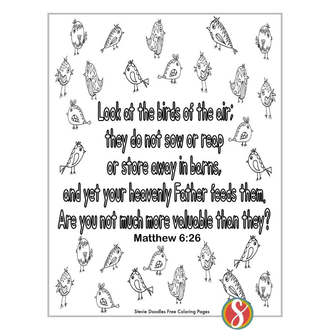 Free Matthew Scripture Coloring Pages — Stevie Doodles