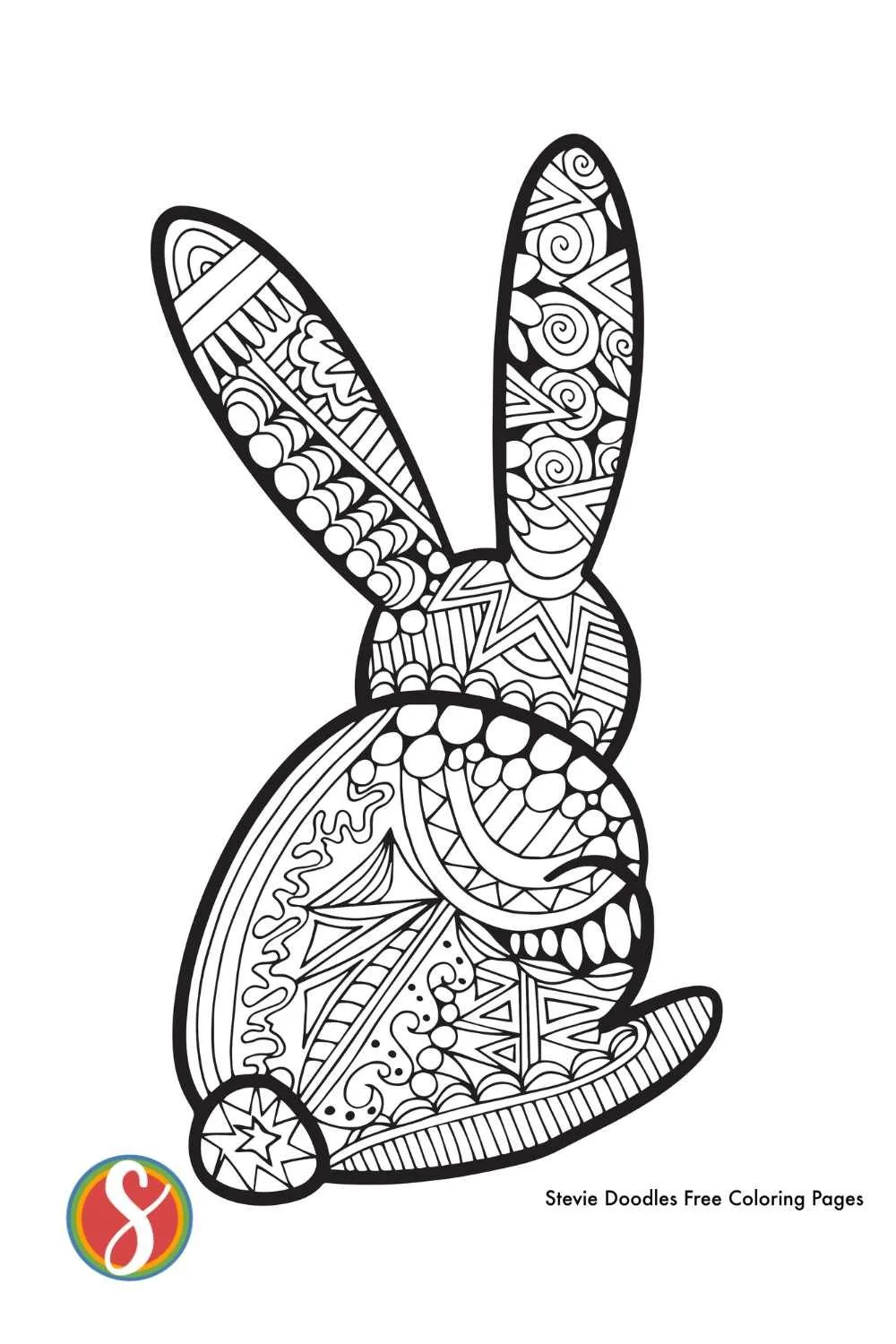 Free Bunny Rabbit Coloring Pages — Stevie Doodles