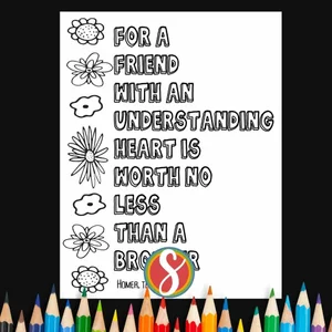 Free Best Friends Coloring Pages — Stevie Doodles