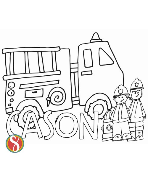 CASON Free Name Coloring Page — Stevie Doodles