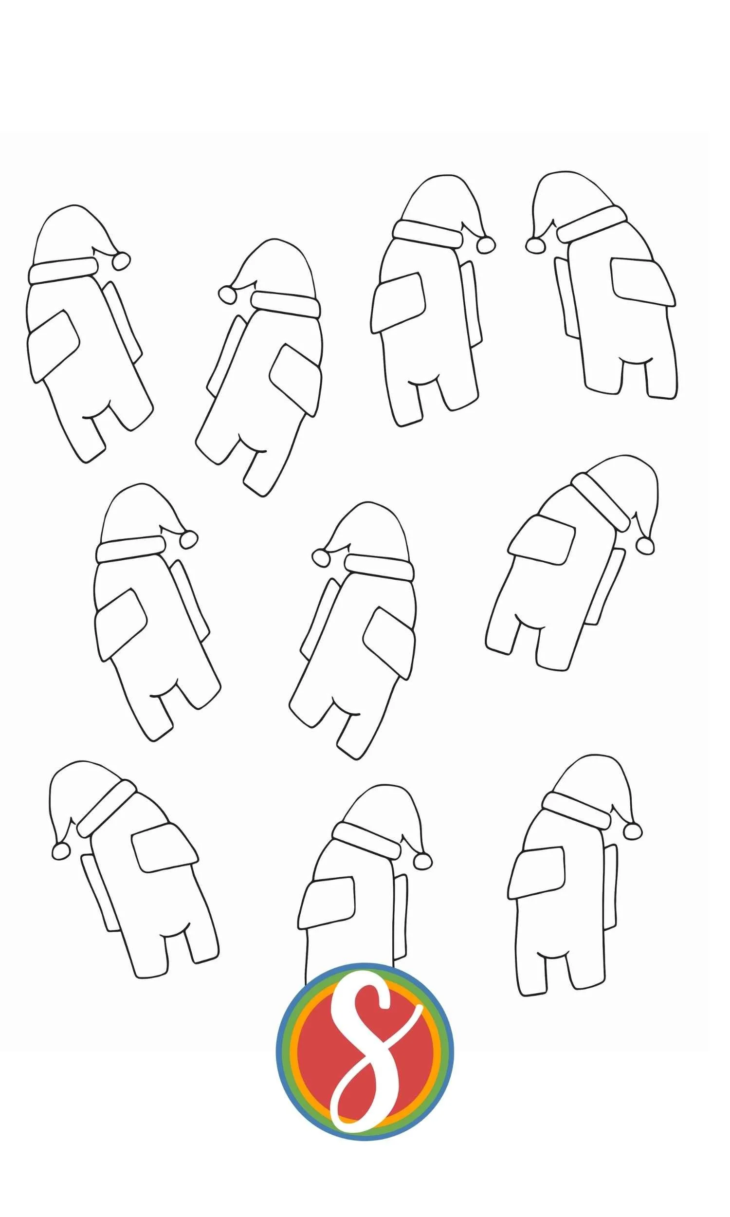 Free Among Us Christmas Pages — Stevie Doodles