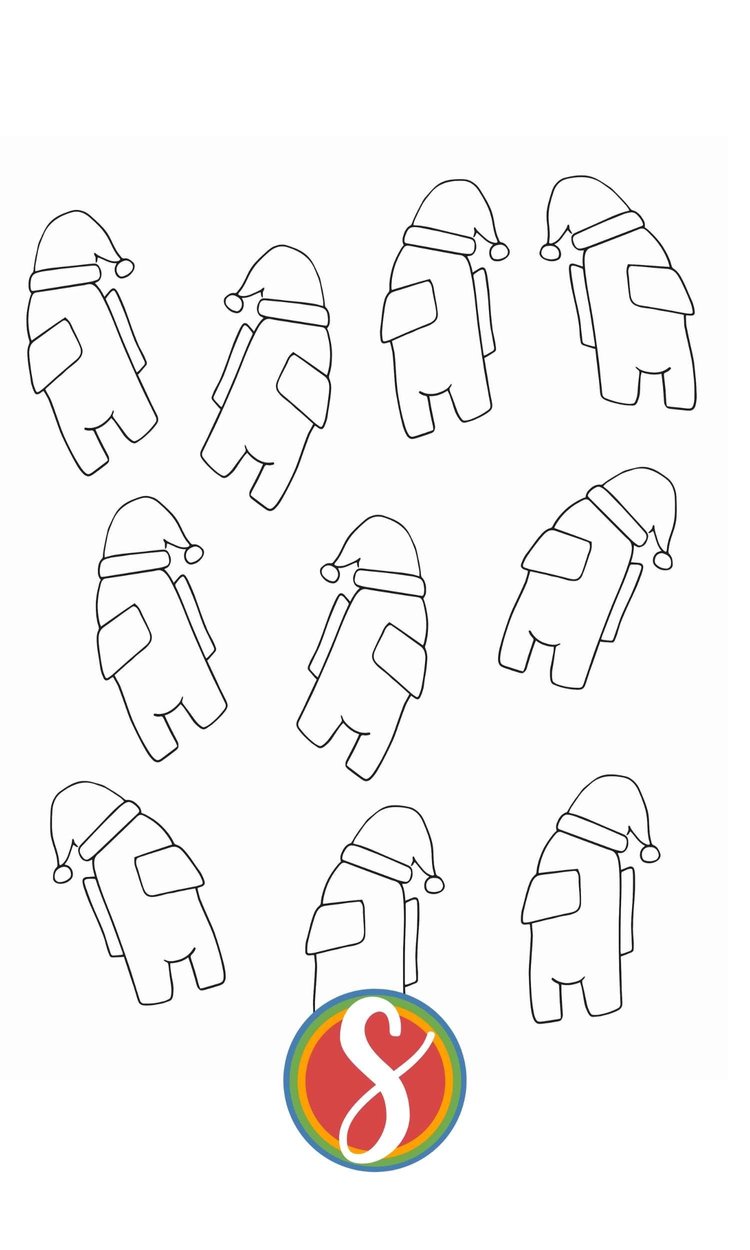 Free Among Us Christmas Pages — Stevie Doodles