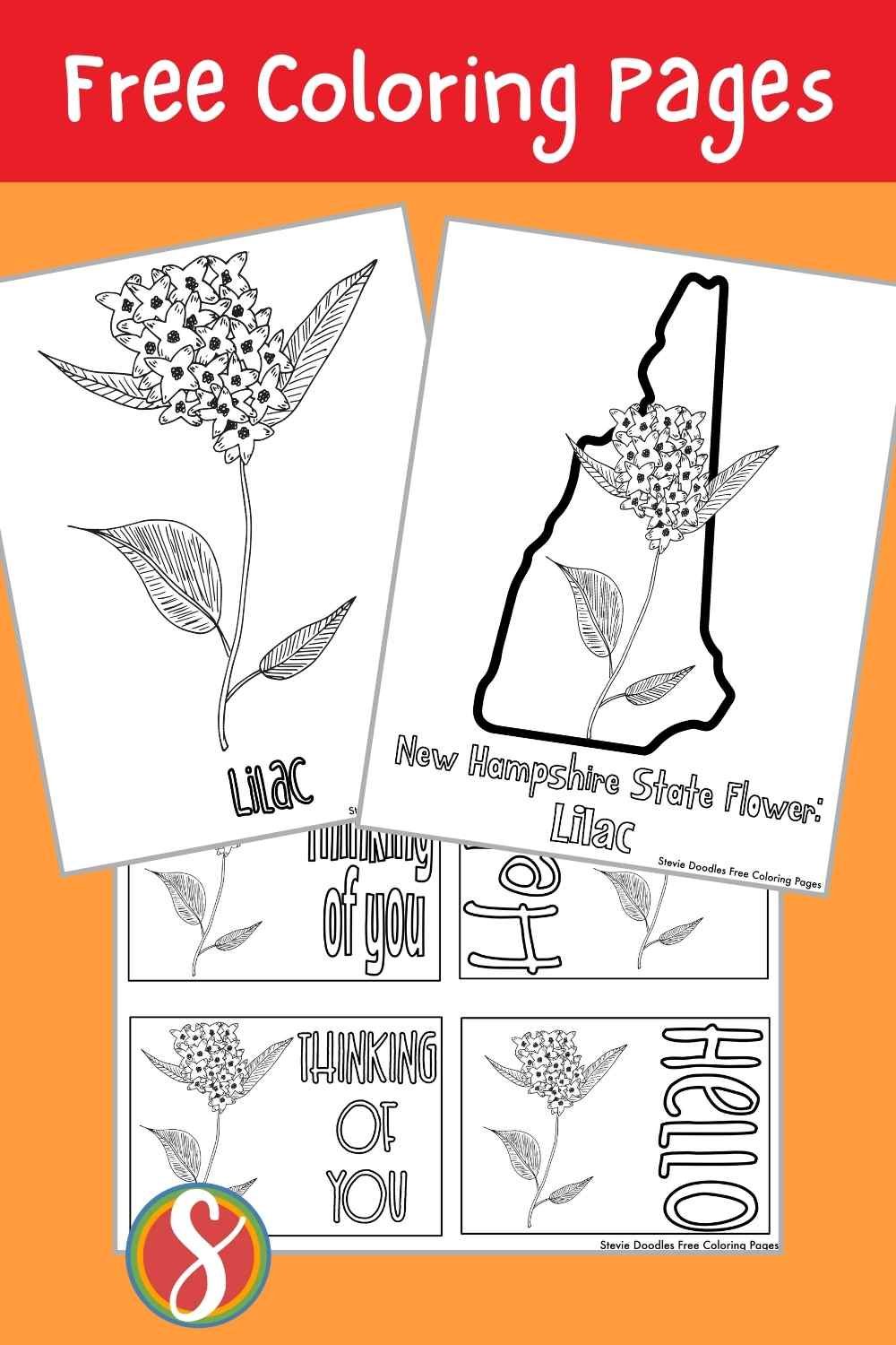 Free Lilac Coloring Pages — Stevie Doodles