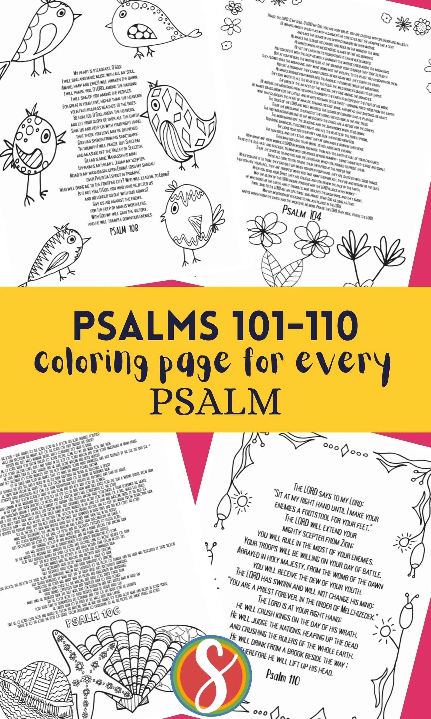 Free Psalms Coloring Pages — Stevie Doodles