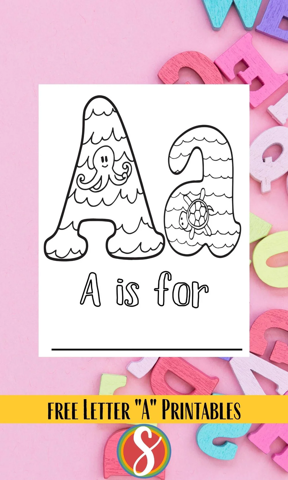 Free Letter A Coloring Pages — Stevie Doodles