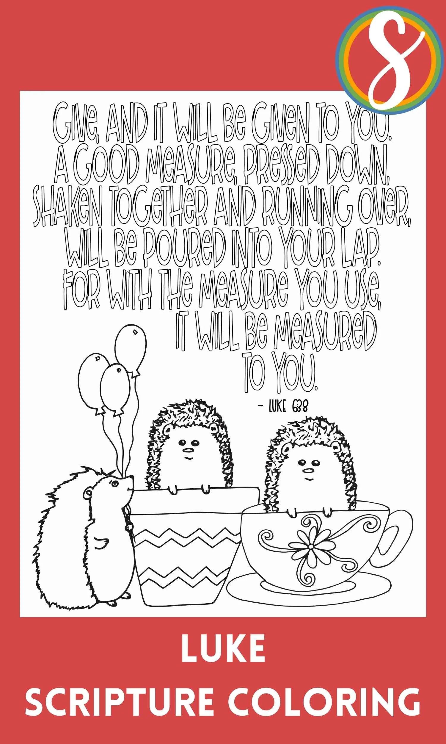Free Luke Scripture Coloring Pages Stevie Doodles