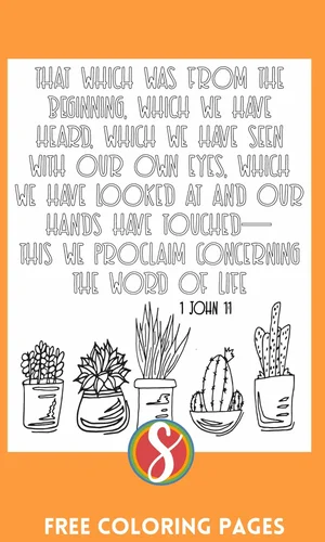 Free 1 John Coloring Pages — Stevie Doodles