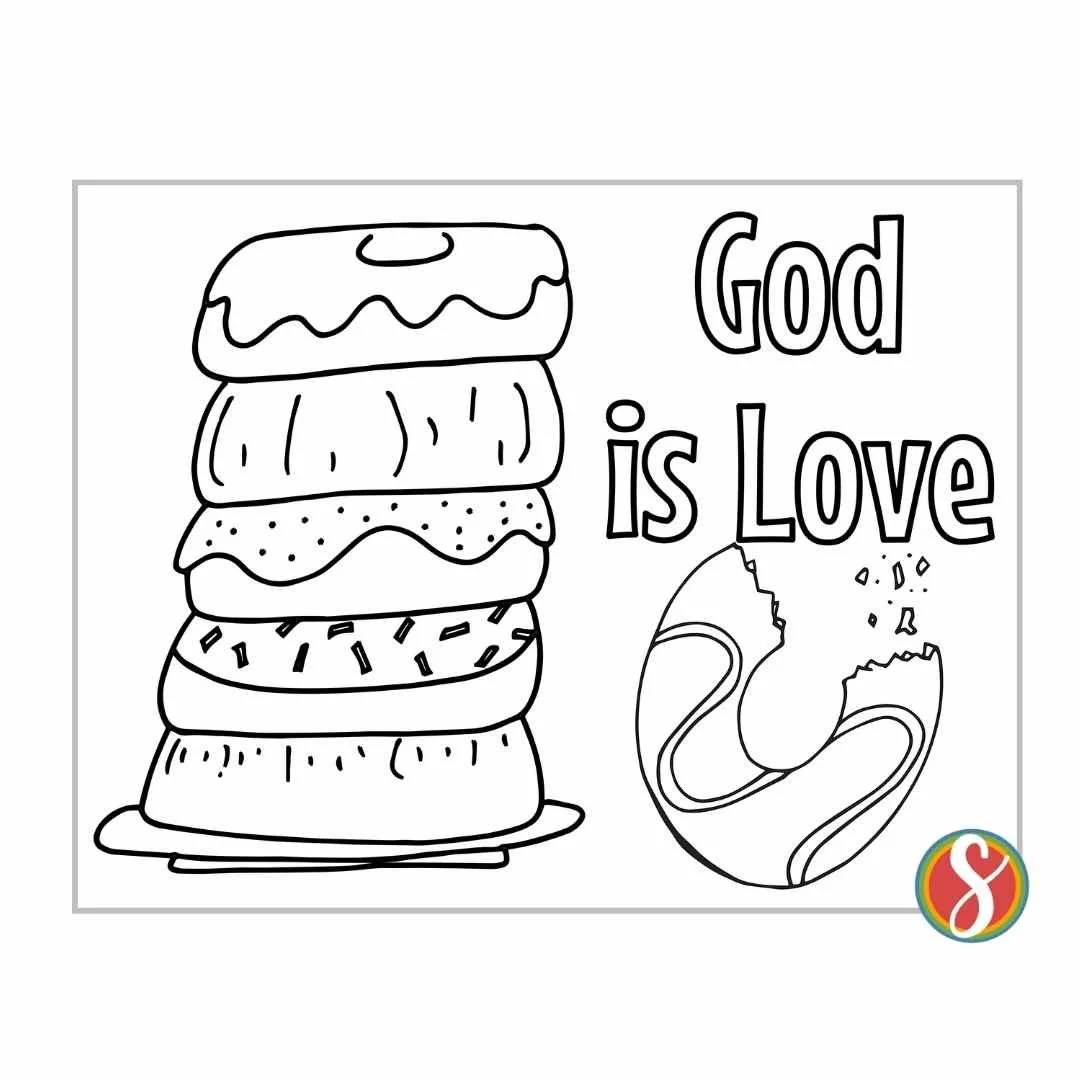 God Is Love Coloring Pages — Stevie Doodles