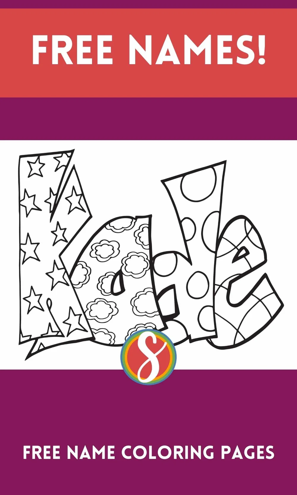 Free KADE Name Coloring Page Printable — Stevie Doodles