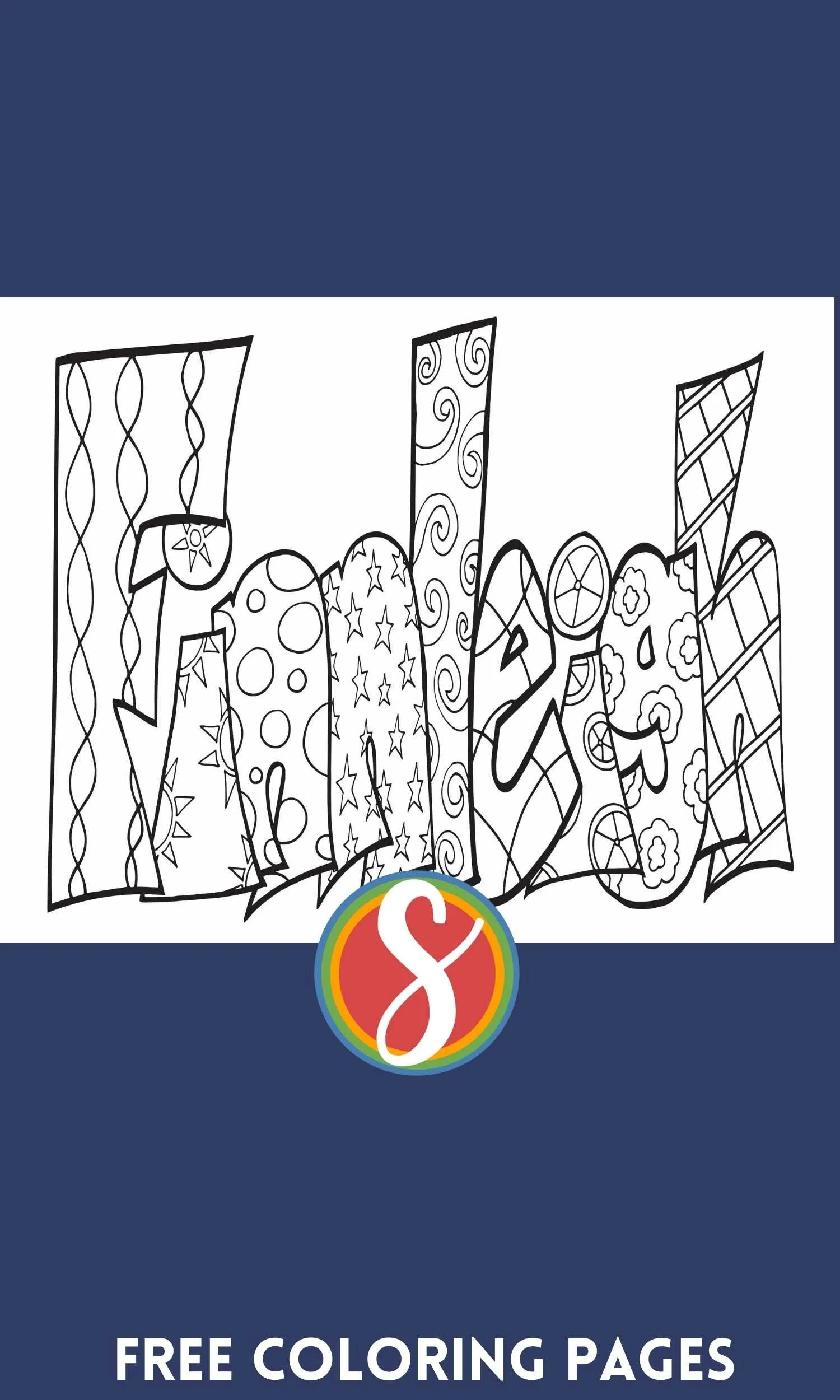FINNLEIGH - free name coloring page from Stevie Doodles — Stevie Doodles