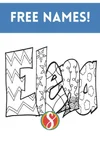 Free ELENA Name Coloring Page Printable — Stevie Doodles