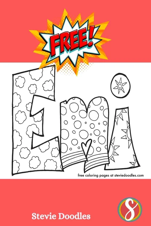 Free Emi Coloring Page — Stevie Doodles