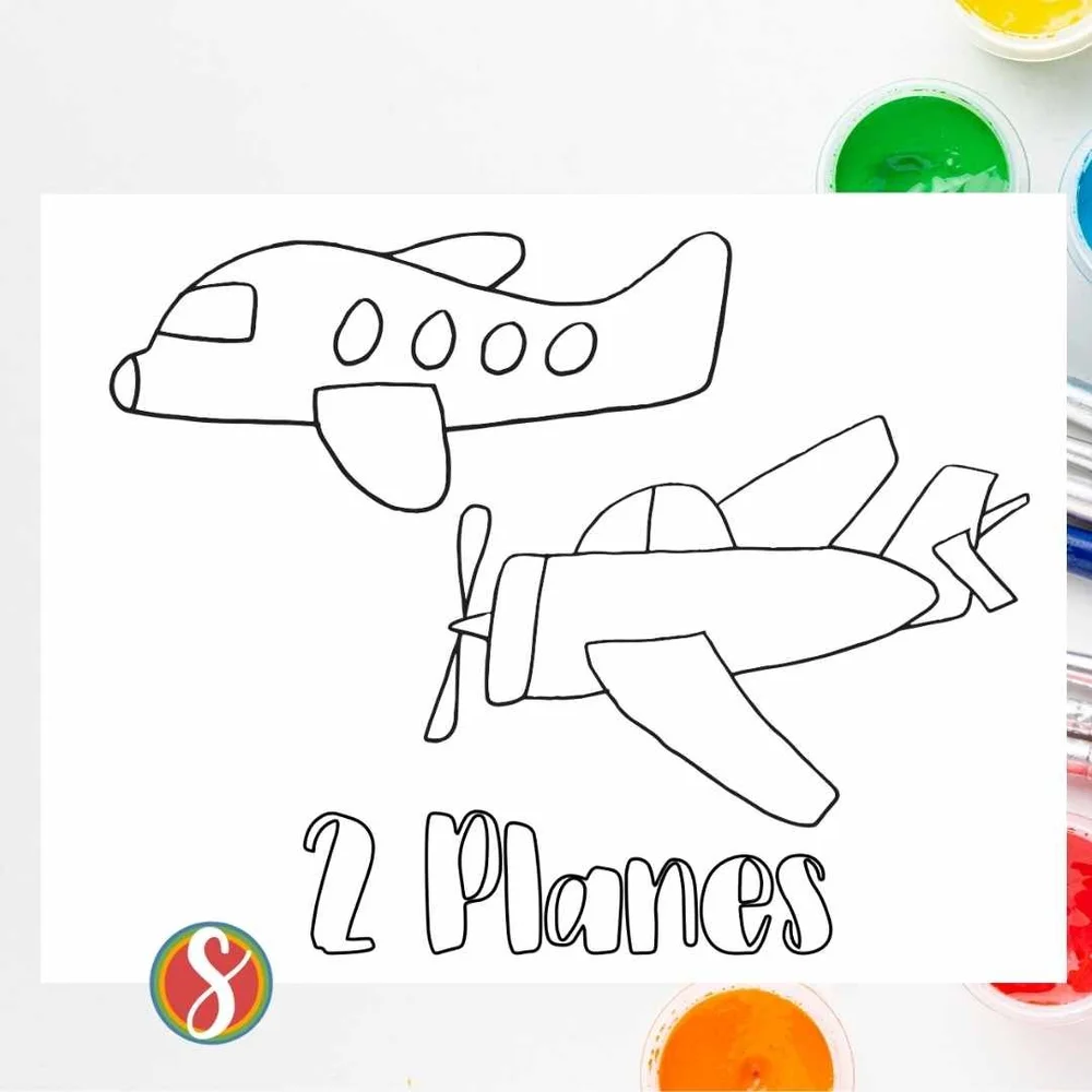 Simple Airplane Coloring Page