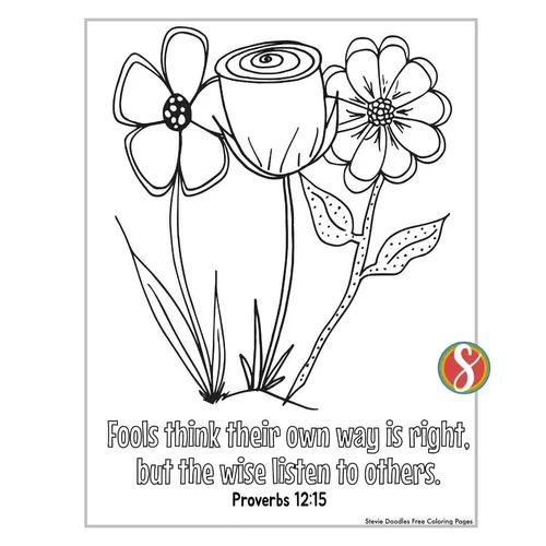 Free Proverbs Coloring Pages — Stevie Doodles
