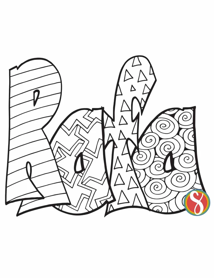 Free RAFA Name Coloring Pages — Stevie Doodles