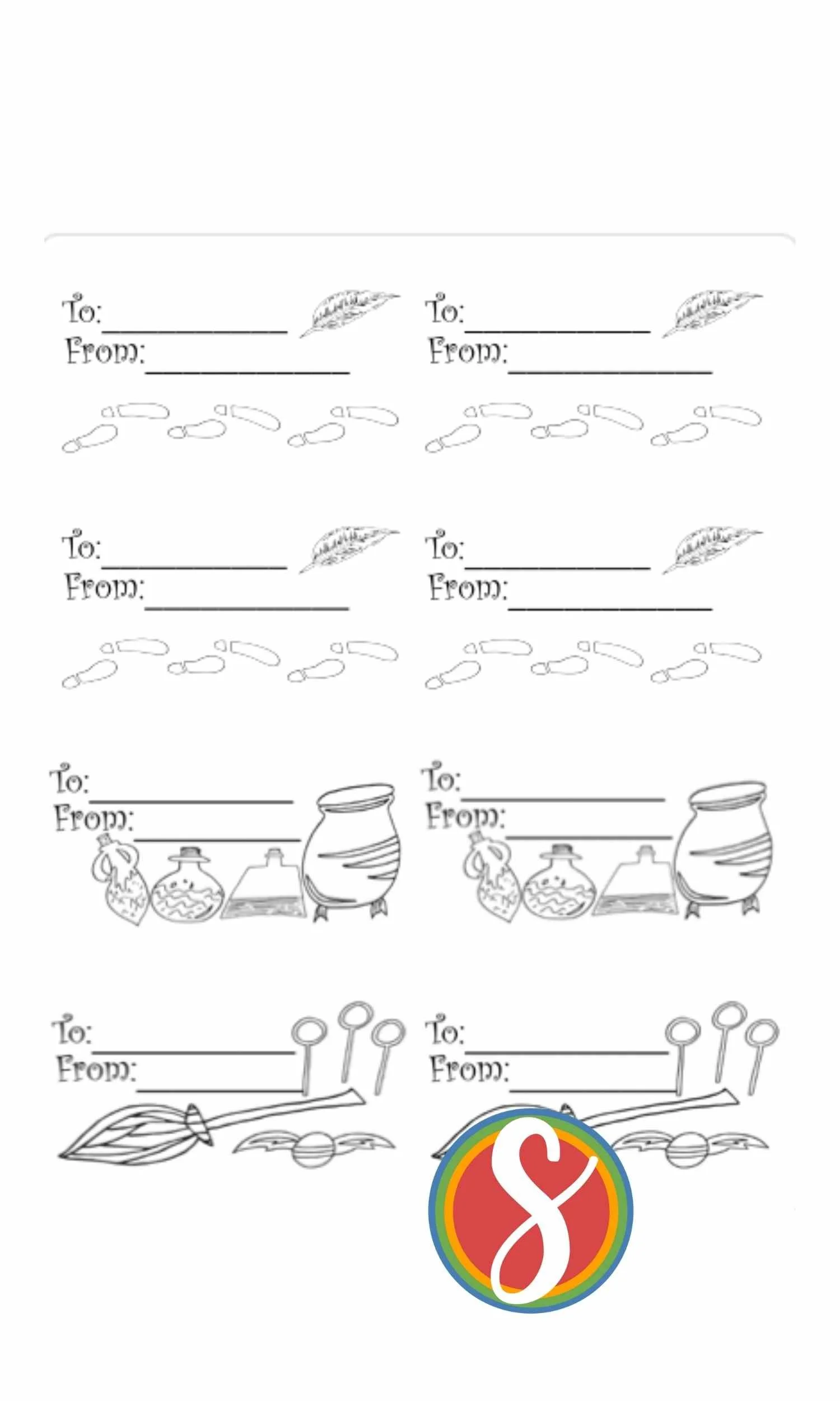 Free Harry Potter Christmas Pages — Stevie Doodles