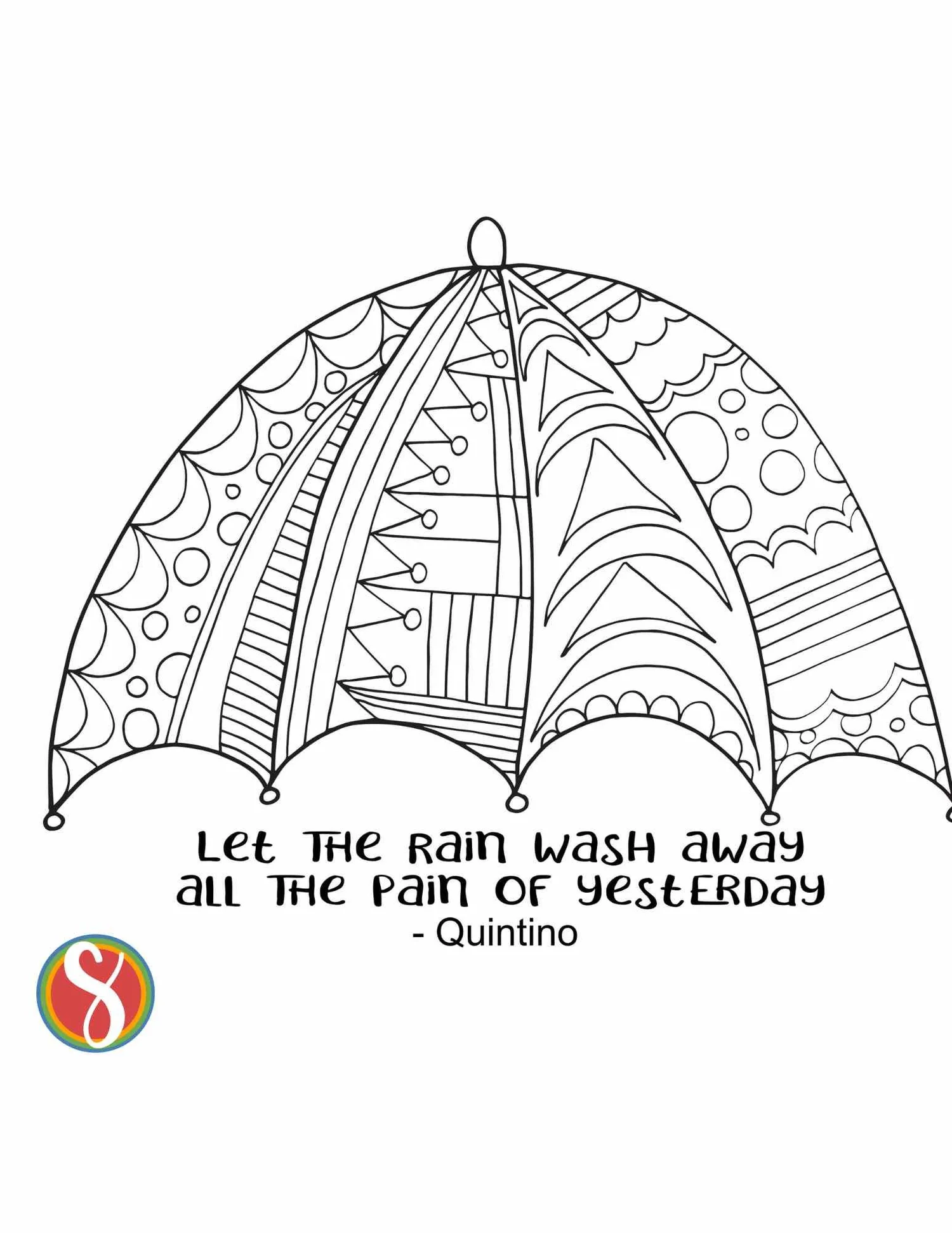 Free Umbrella Coloring Pages — Stevie Doodles