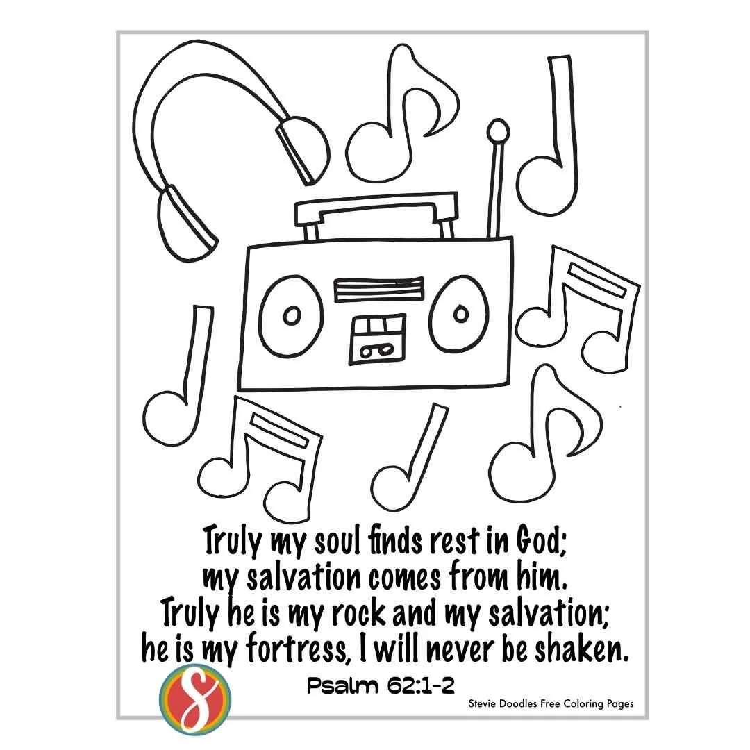 Psalms 61 - 70 - Free Coloring — Stevie Doodles