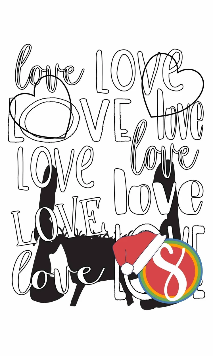 I Love You Christmas Coloring Pages — Stevie Doodles