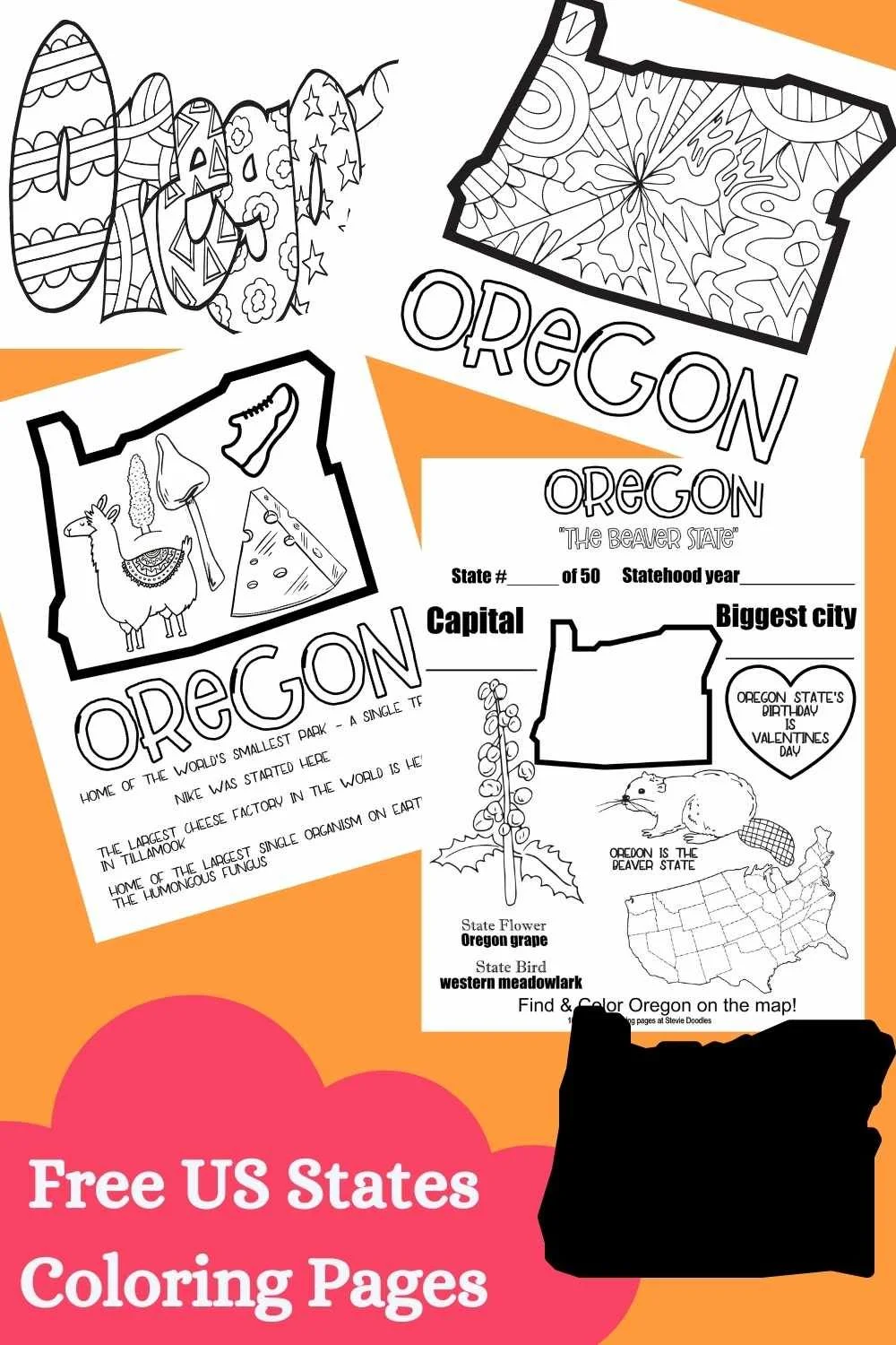 Free Oregon Coloring Pages — Stevie Doodles