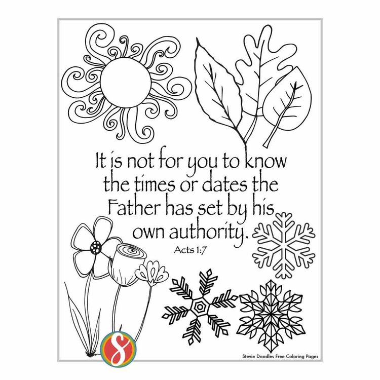 Free Acts Coloring Pages - Scripture — Stevie Doodles