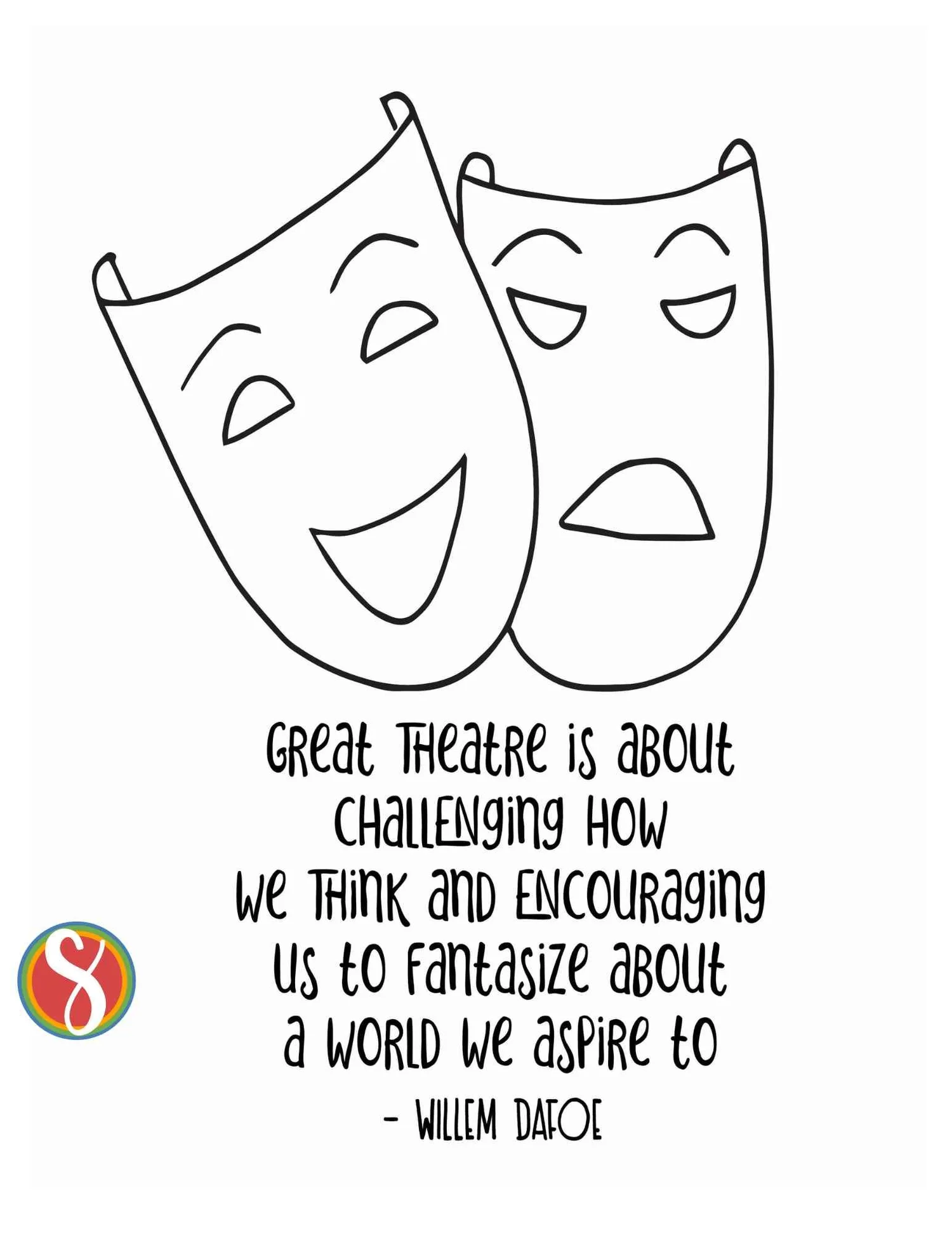 Quotes About Theater Coloring Pages — Stevie Doodles