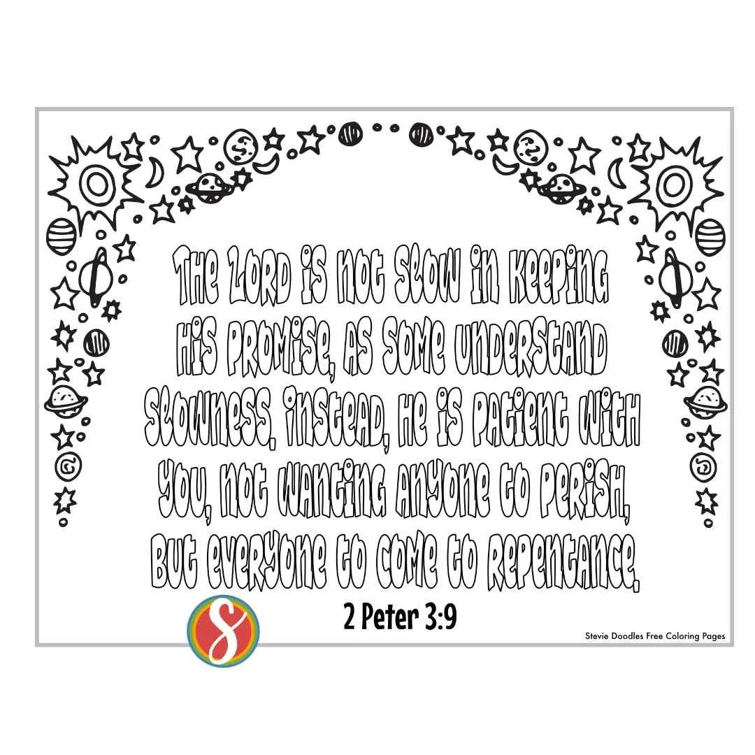 Free 2 Peter Coloring Pages — Stevie Doodles