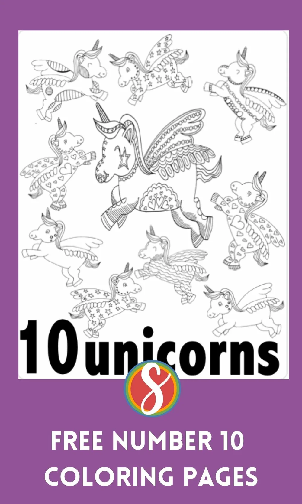 10 Free Number 10 Coloring Pages — Stevie Doodles