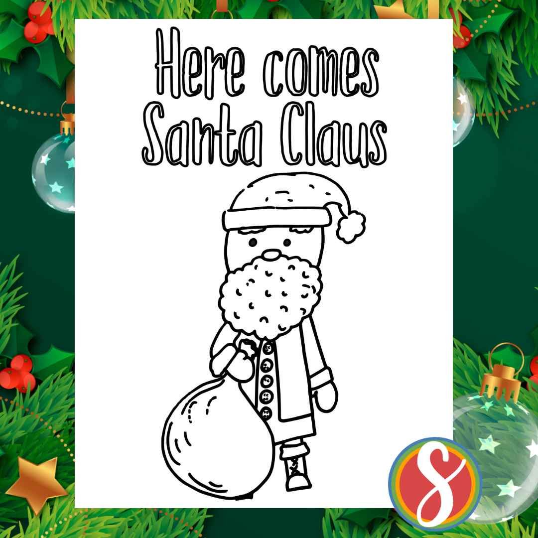 Free Song Lyrics Christmas Coloring Pages — Stevie Doodles