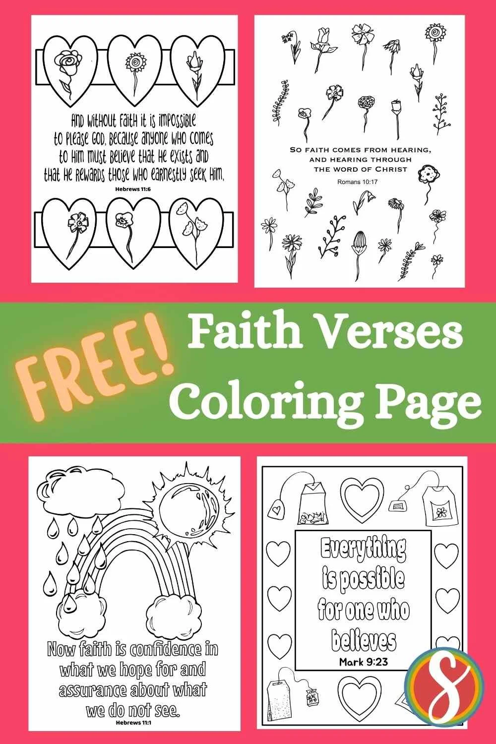 Free Faith Verses Coloring Pages — Stevie Doodles