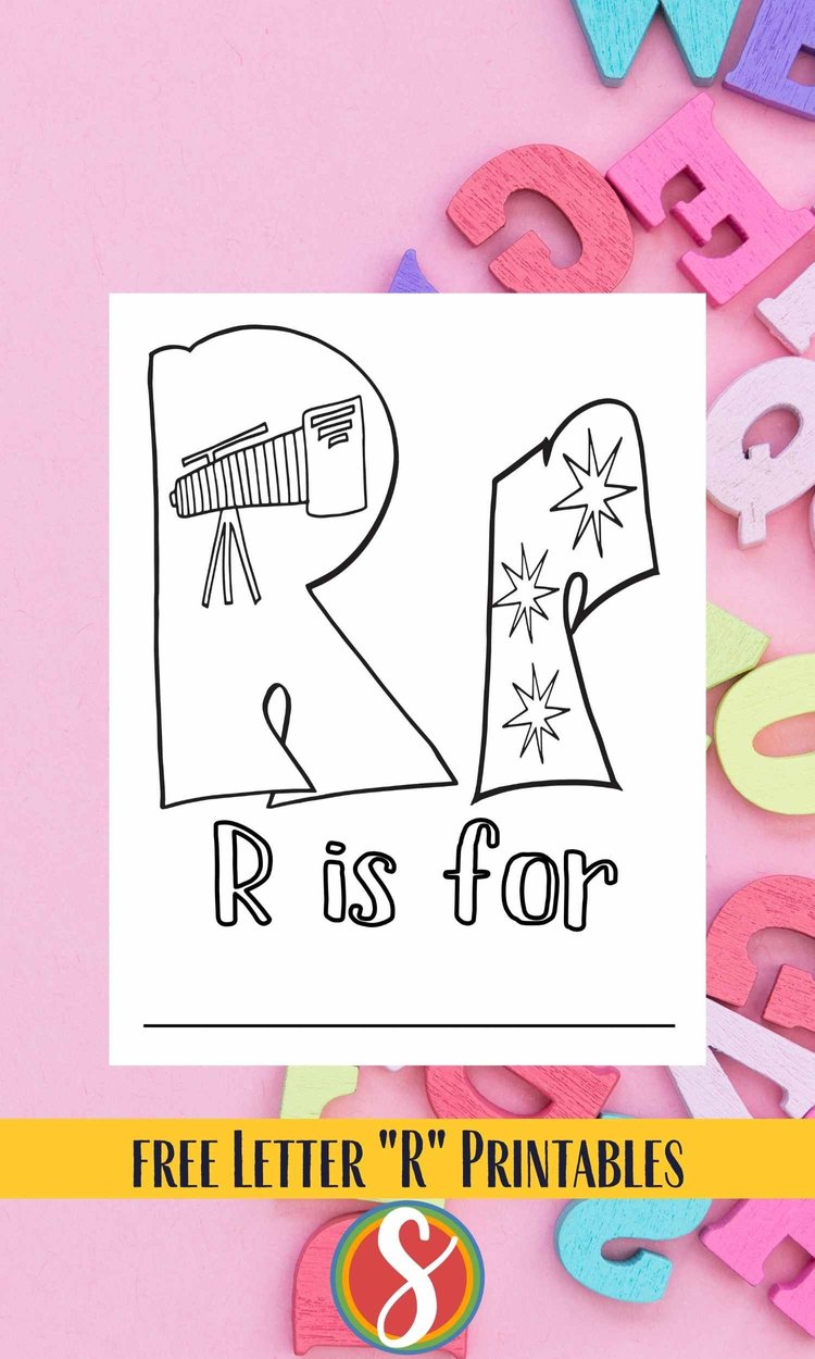 Free Letter R Coloring Pages — Stevie Doodles