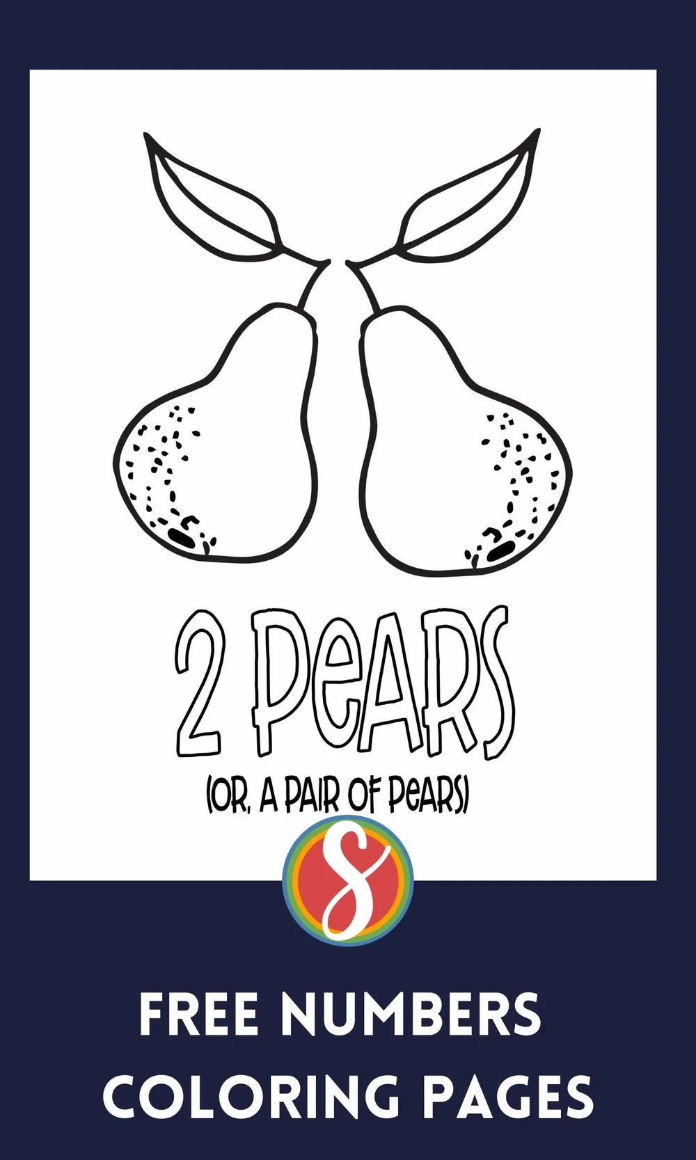 Free Numbers 1-10 Coloring Pages Fruit — Stevie Doodles