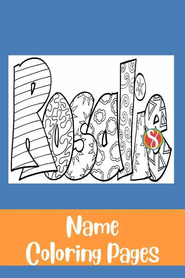 Free ROSALIE Coloring Page — Stevie Doodles