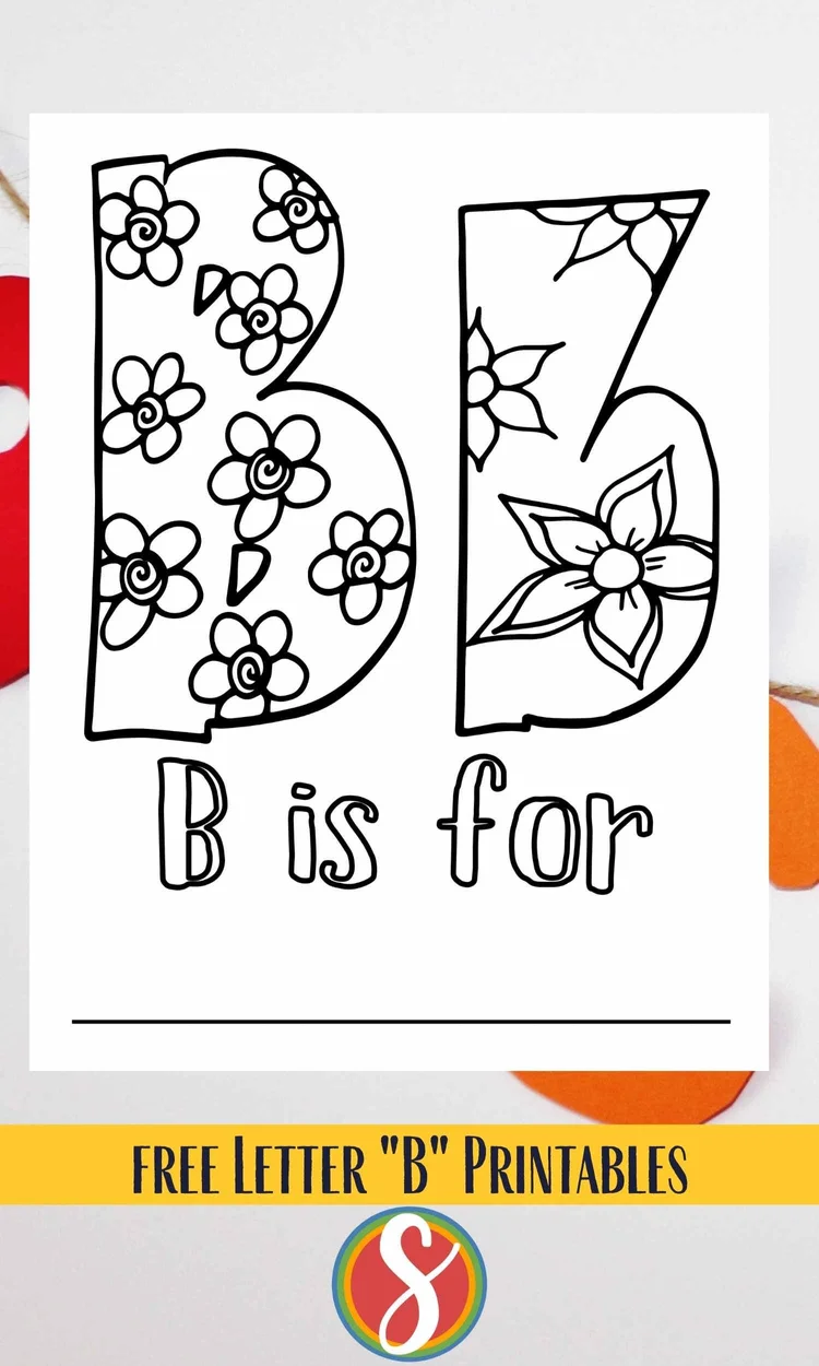 10 Free Letter B Coloring Pages — Stevie Doodles