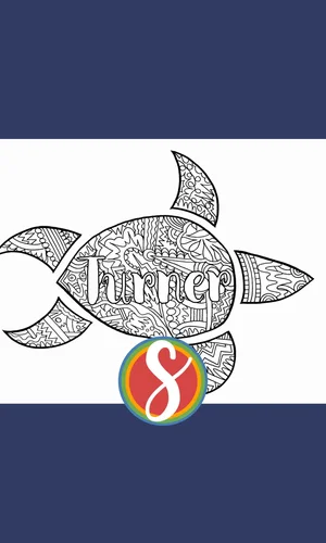 Free TURNER Name Coloring Pages — Stevie Doodles