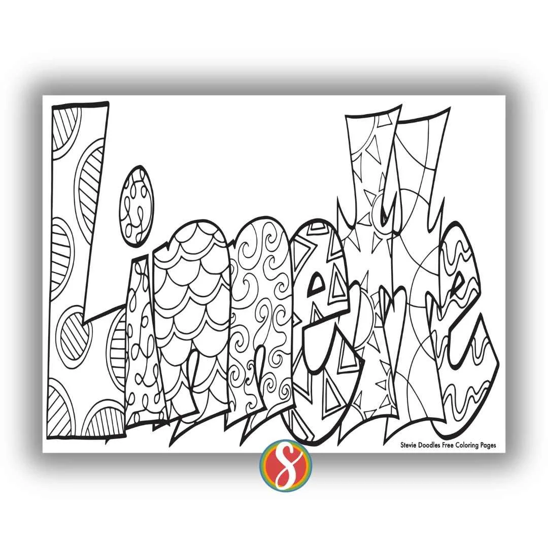 Free LINNETTE Coloring Page — Stevie Doodles