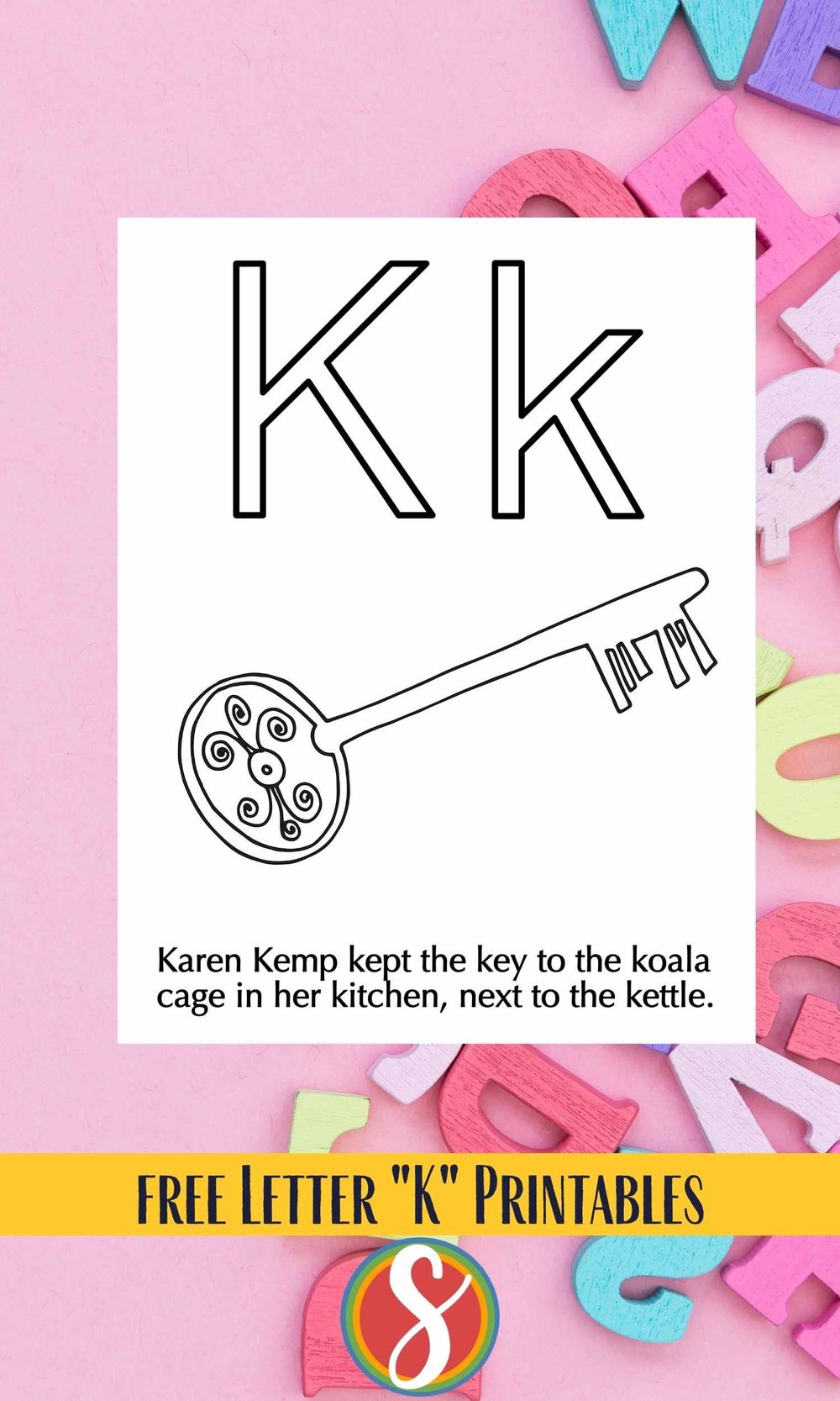 11 Free "K" Coloring Pages — Stevie Doodles