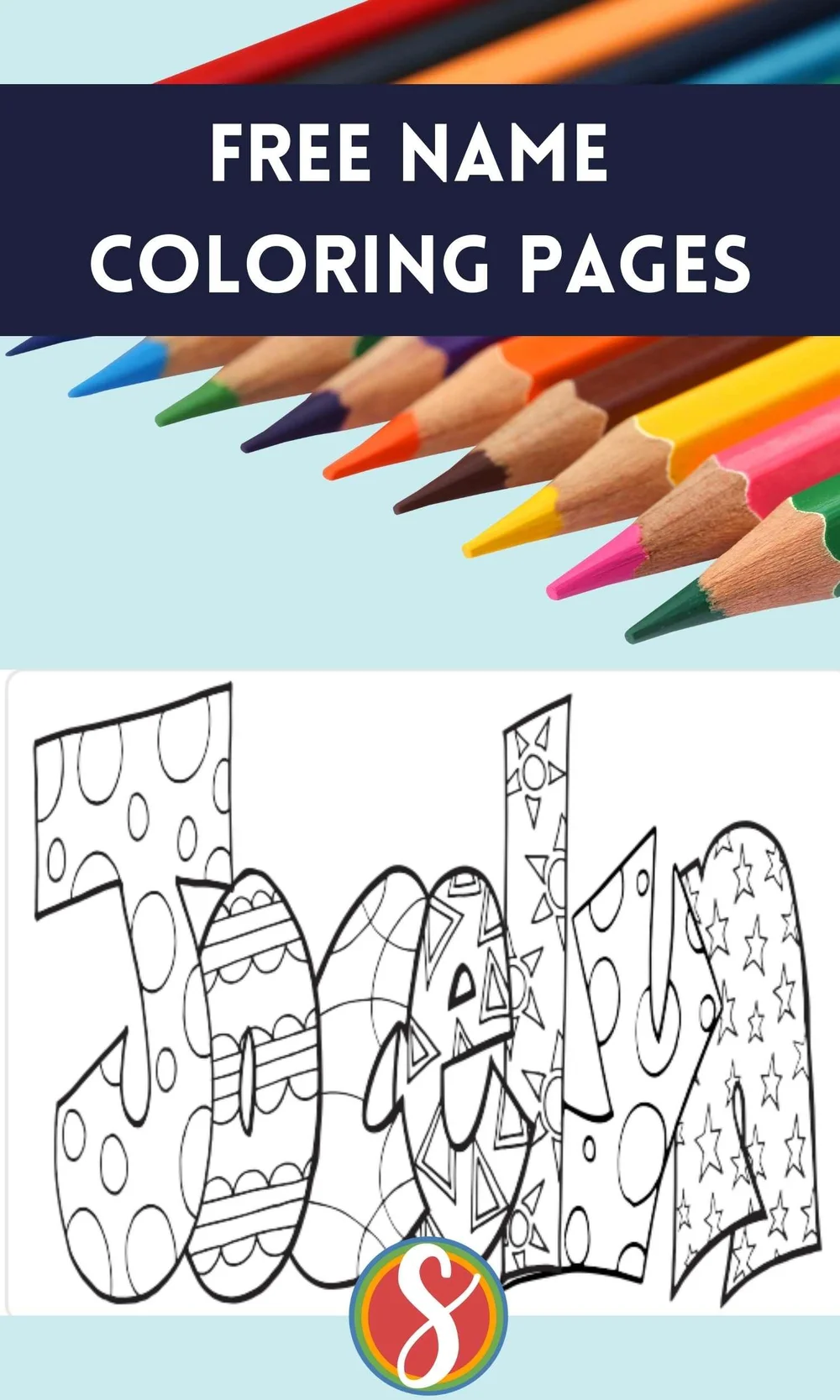 JOCELYN Free Name Coloring Page — Stevie Doodles