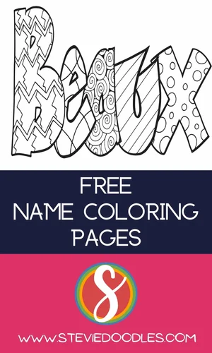 BEAUX Free Name Coloring Page — Stevie Doodles