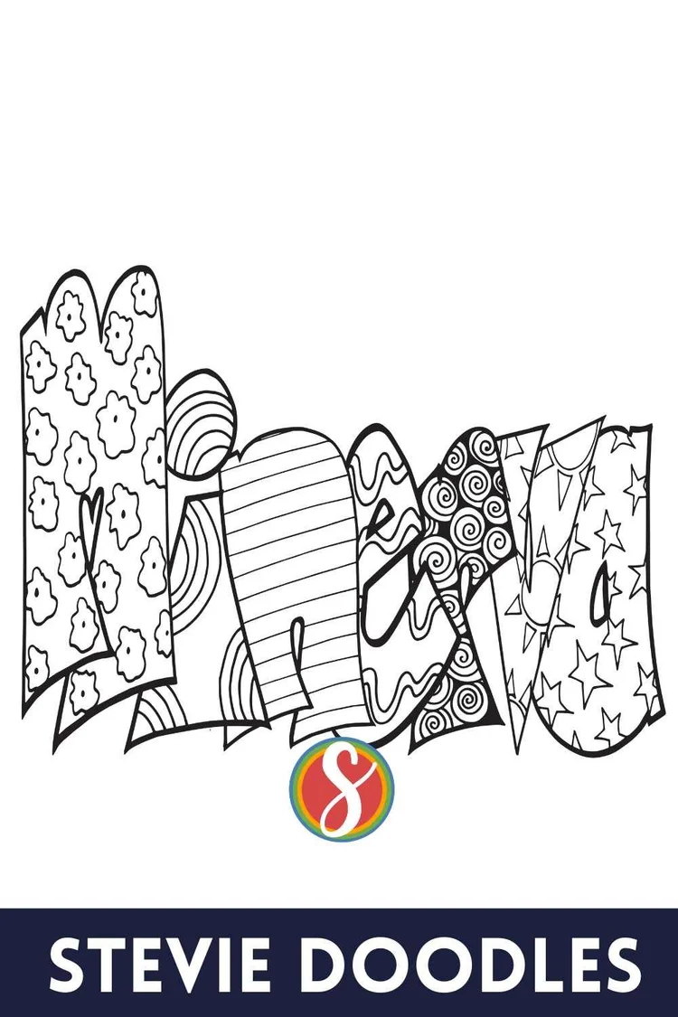 Free MINERVA Coloring Page — Stevie Doodles