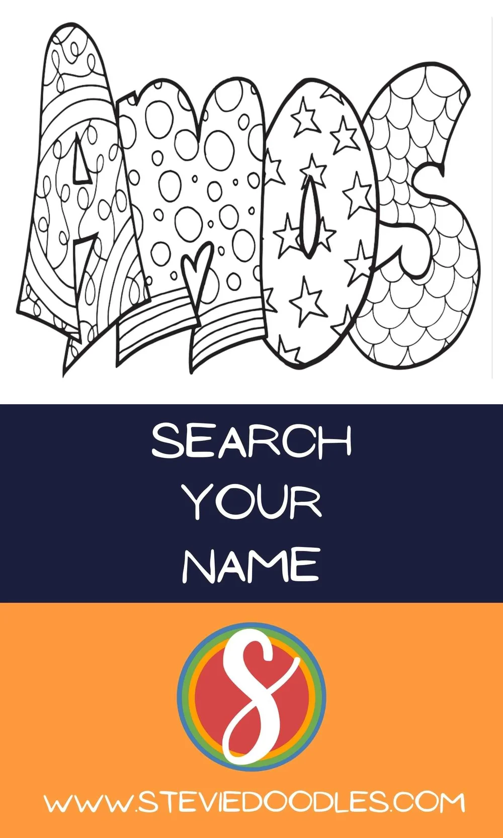 Free Amos Coloring Page — Stevie Doodles