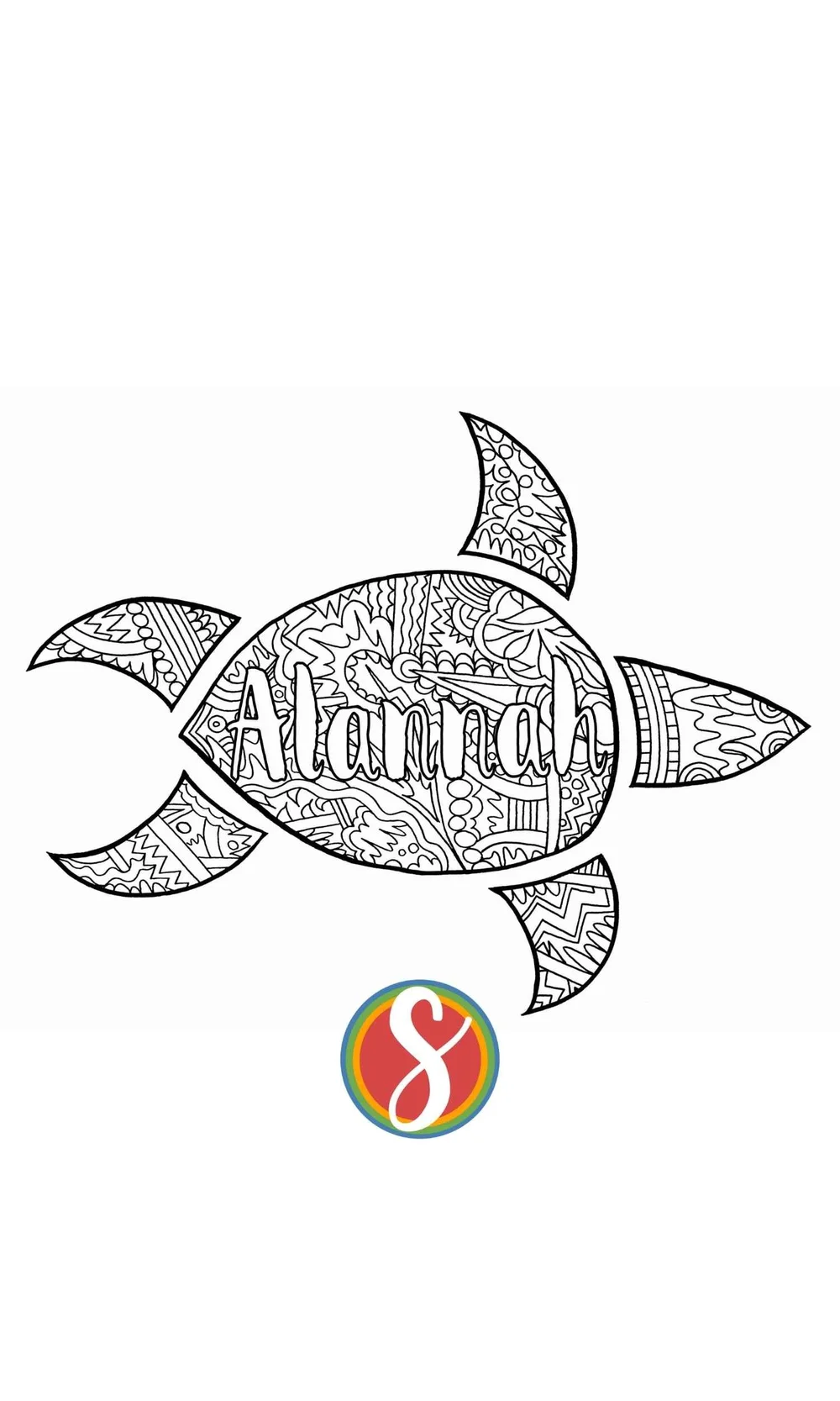 ALANNAH Free Name Coloring Page — Stevie Doodles
