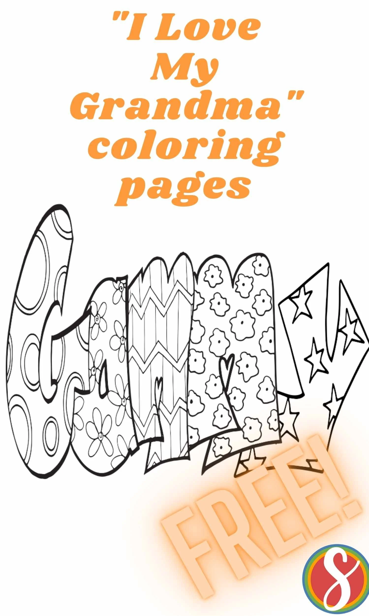 Free Grandma Coloring Pages For Grandparents Day — Stevie Doodles