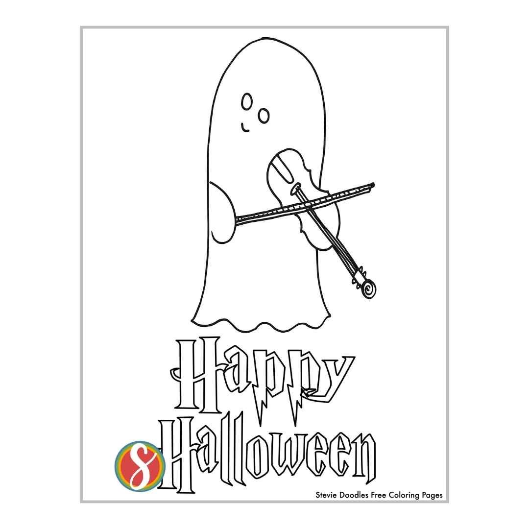 Free Ghost Coloring Pages — Stevie Doodles